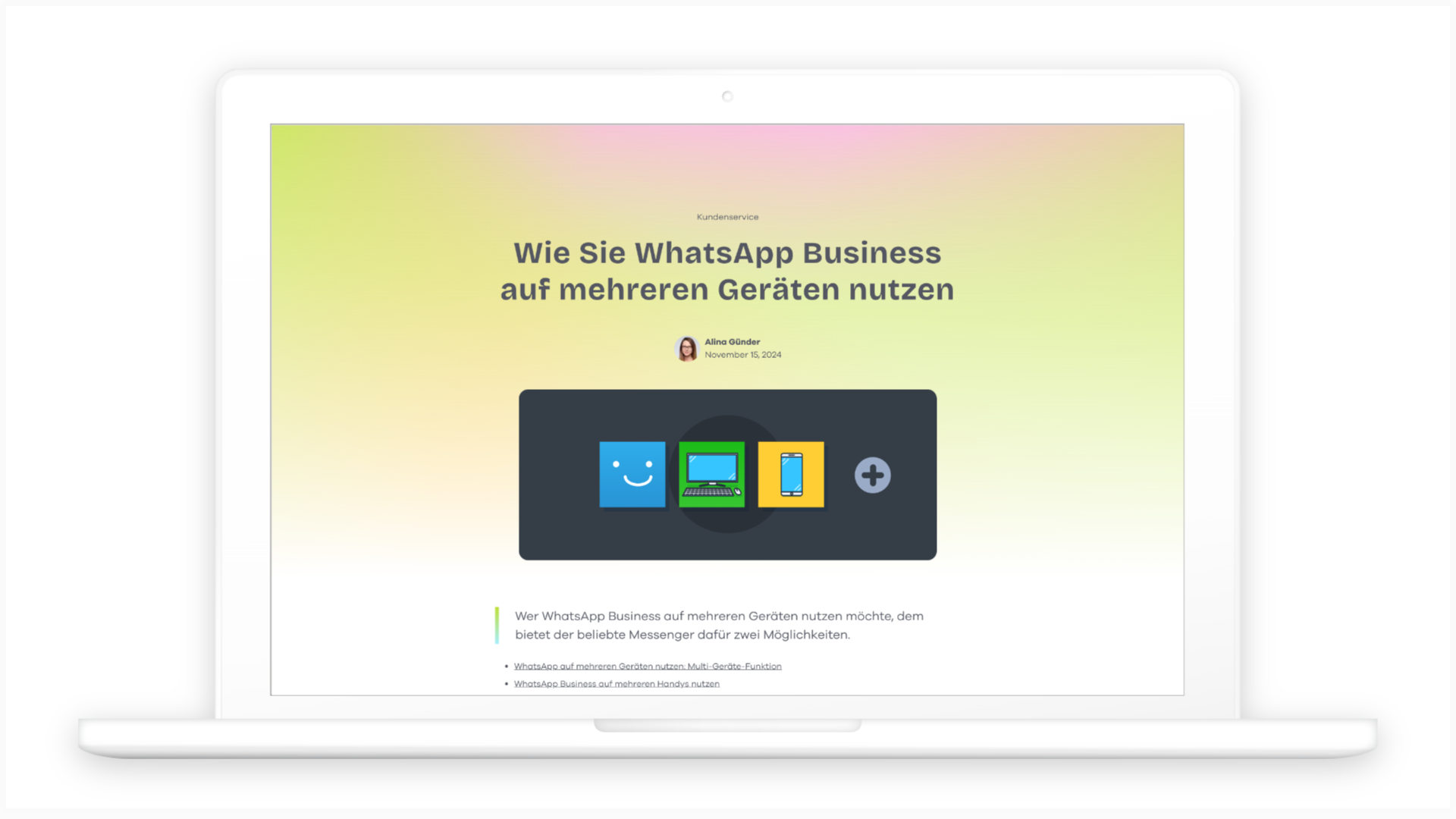 Anleitung: WhatsApp Business auf mehreren Geräten nutzen
