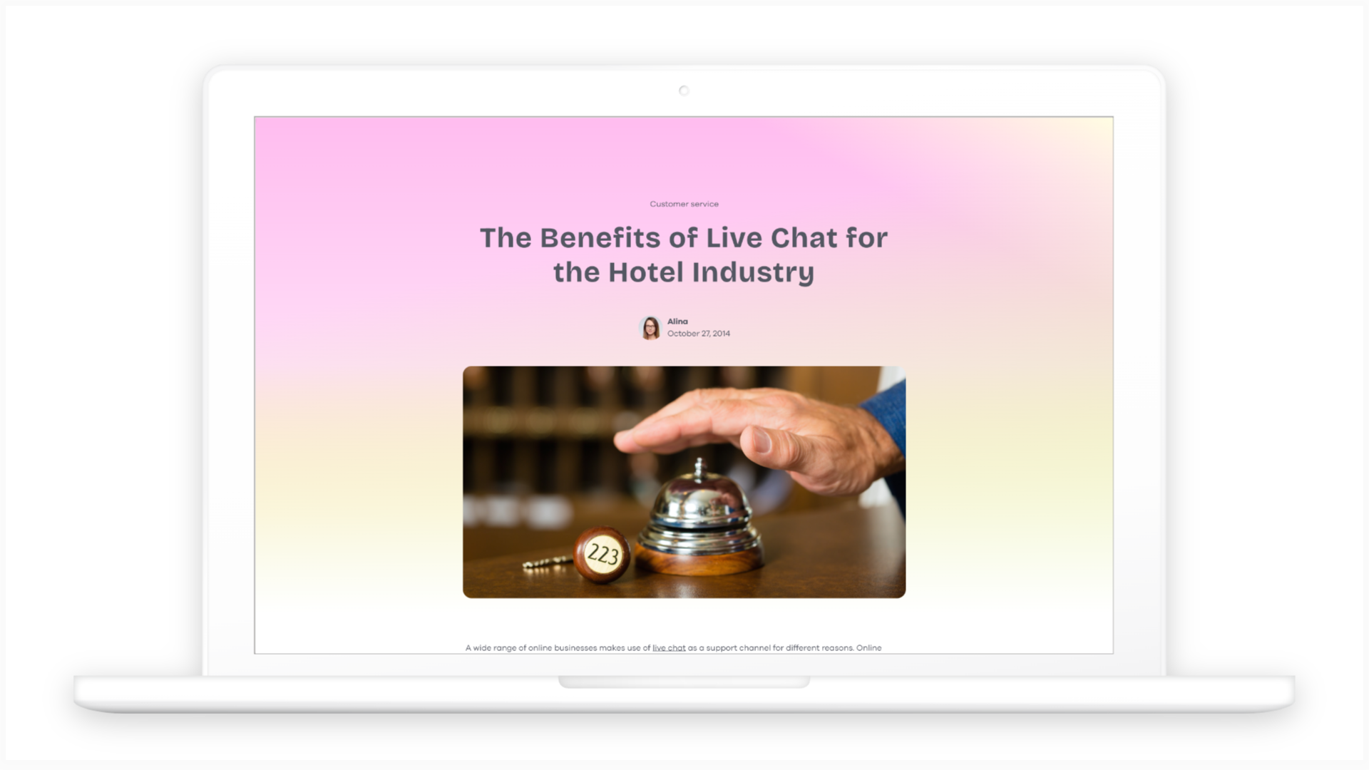 Benefits of Live Chat for the Hotel industry - Lime Connect