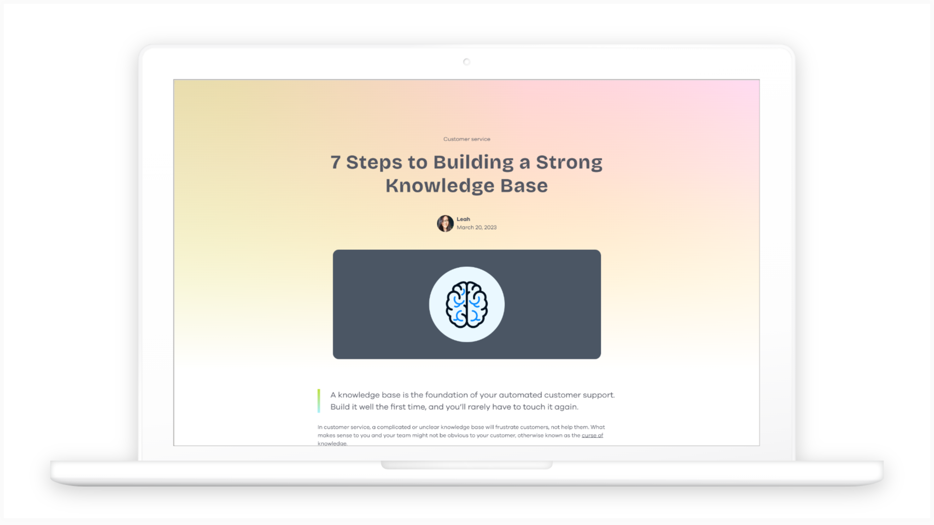 Build a strong knowledge base with our 7 steps - Lime Connect