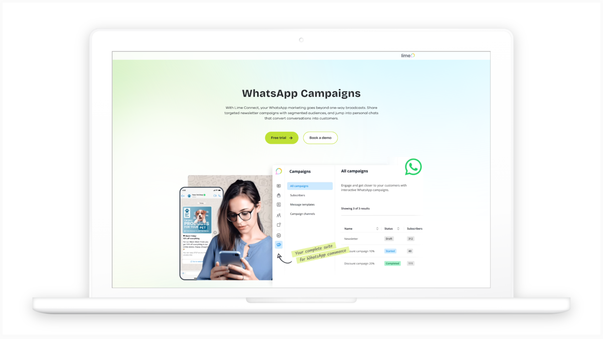 Boost sales with WhatsApp campaigns – Lime Connect (ex Userlike)