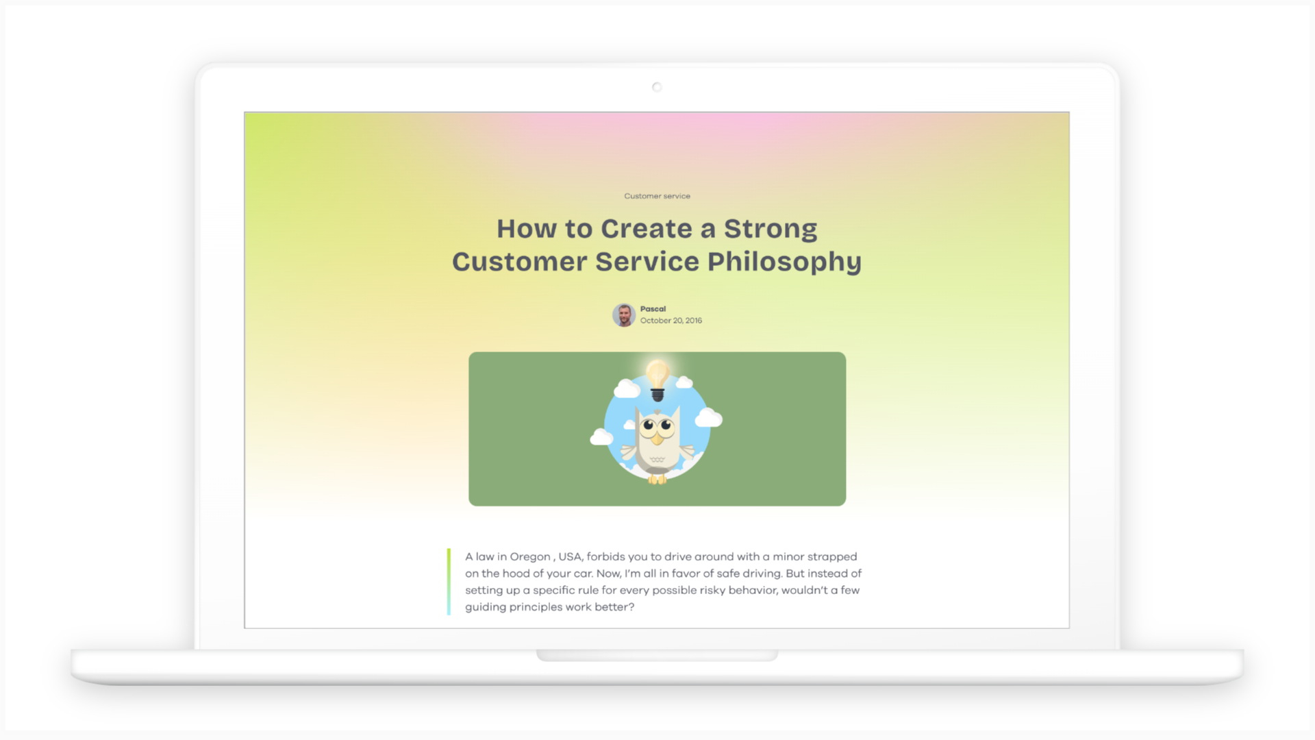 Create a strong Customer Service philosophy - Lime Connect
