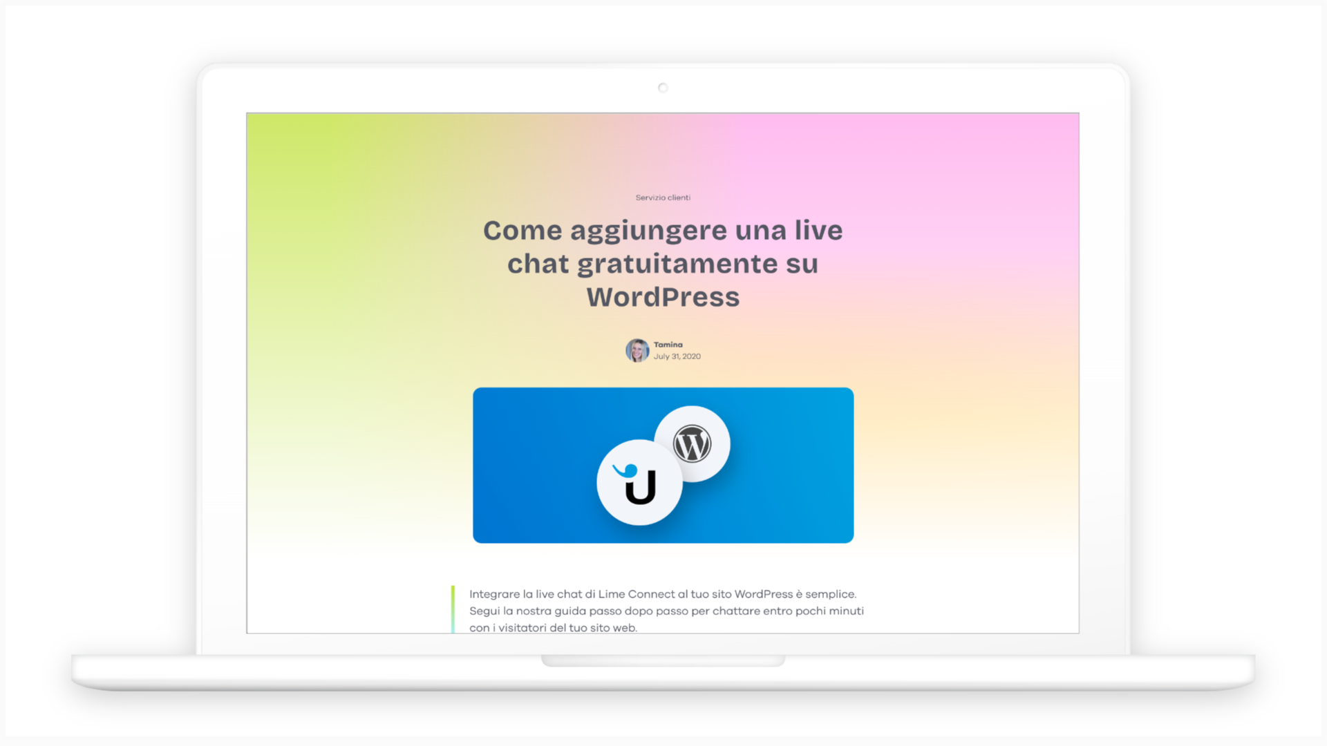 Come aggiungere un plugin Live Chat a Wordpress - Lime Connect
