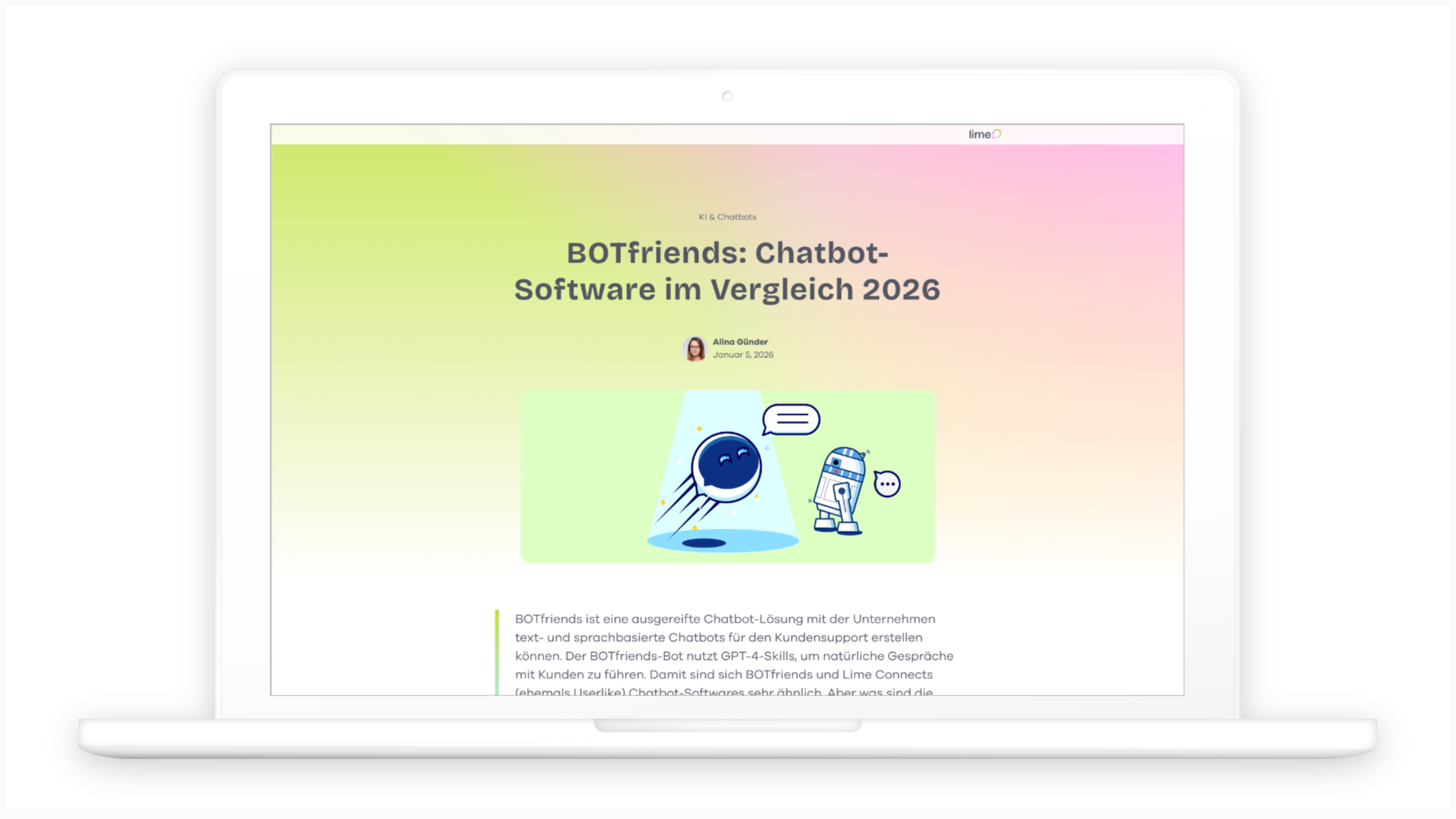 BOTfriends: Chatbot-Software im Vergleich 2025 - Lime Connect